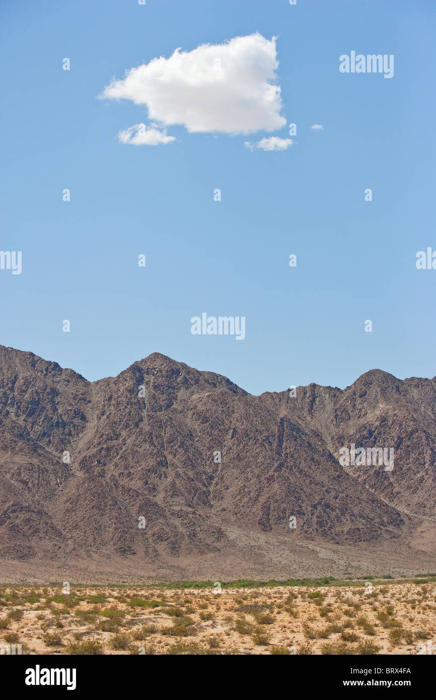 Nevada desert. Lone cloud, sand, mountain, arid. Nevada, USA Stock ...