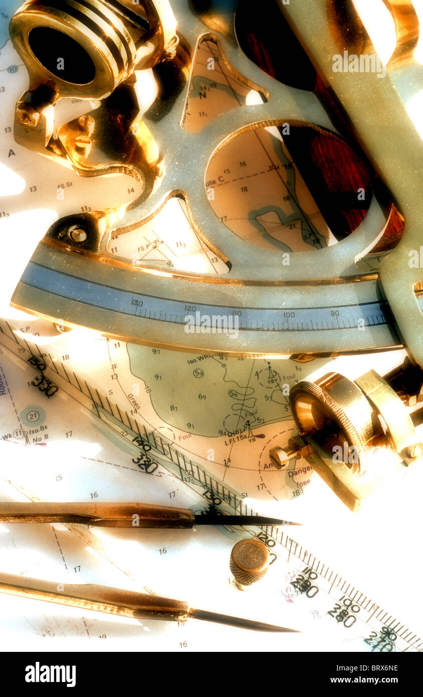 Sextant map hi-res stock photography and images - Alamy