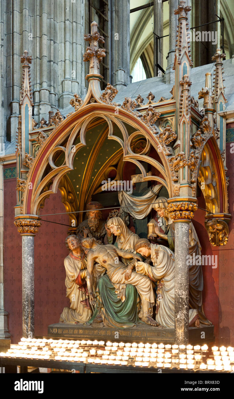 Cologne Cathedral 13th Station of the Cross, Mourning of Christ Stock ...