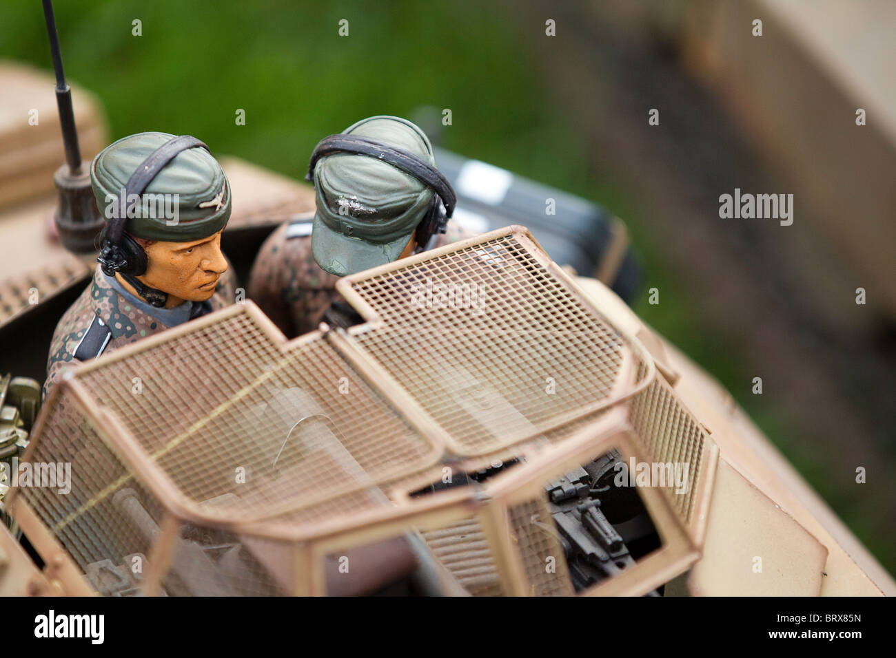 World War Two German Wehrmacht Heer Soldiers in Turret of Armoured Car ...