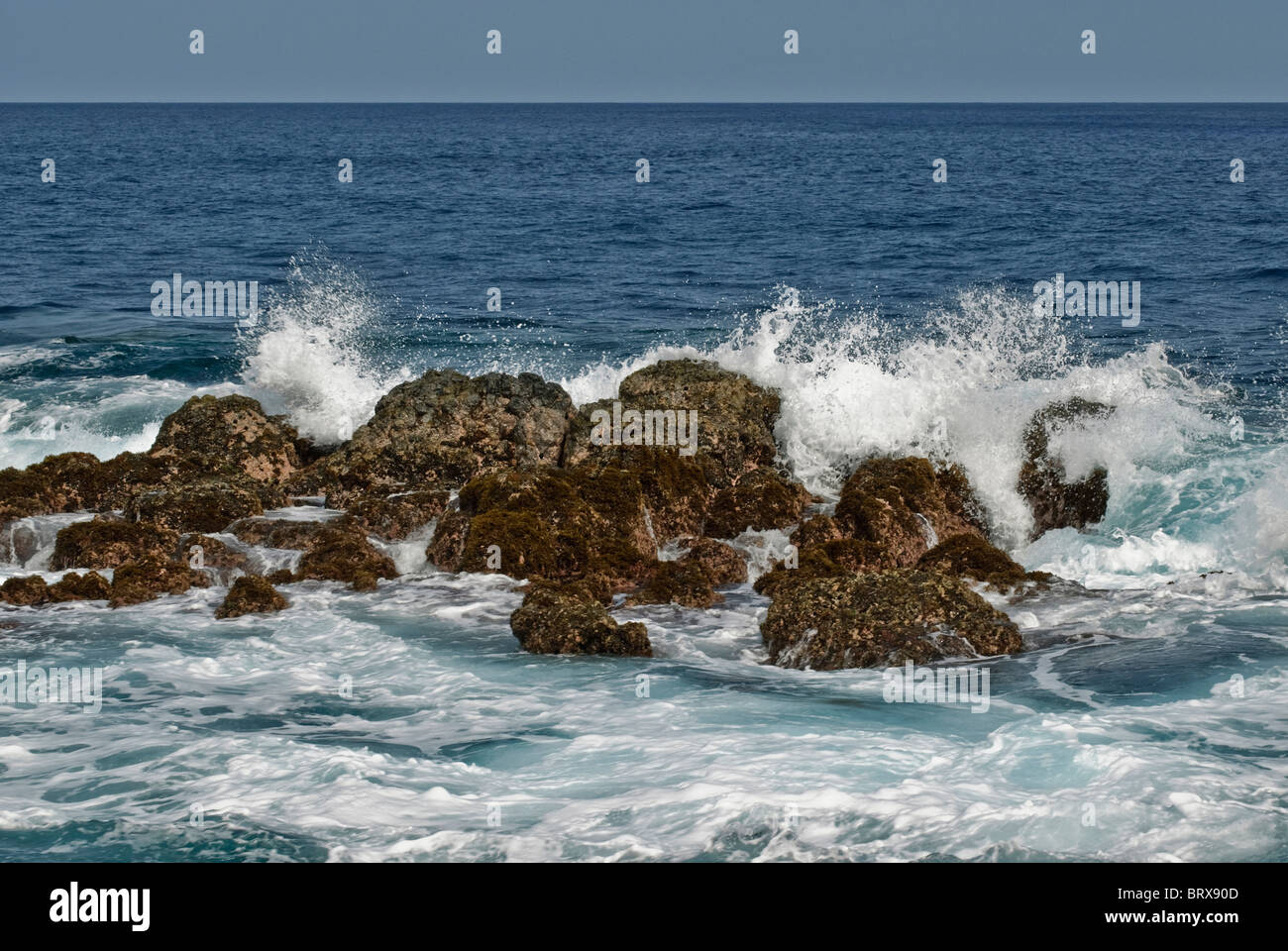 Water Splashing on Rocks Stock Photo - Alamy