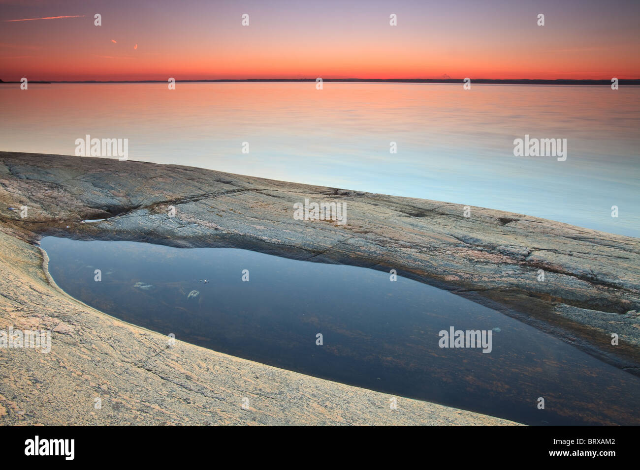 Coastal landscape at Larkollen in Rygge kommune, Østfold fylke, Norway ...