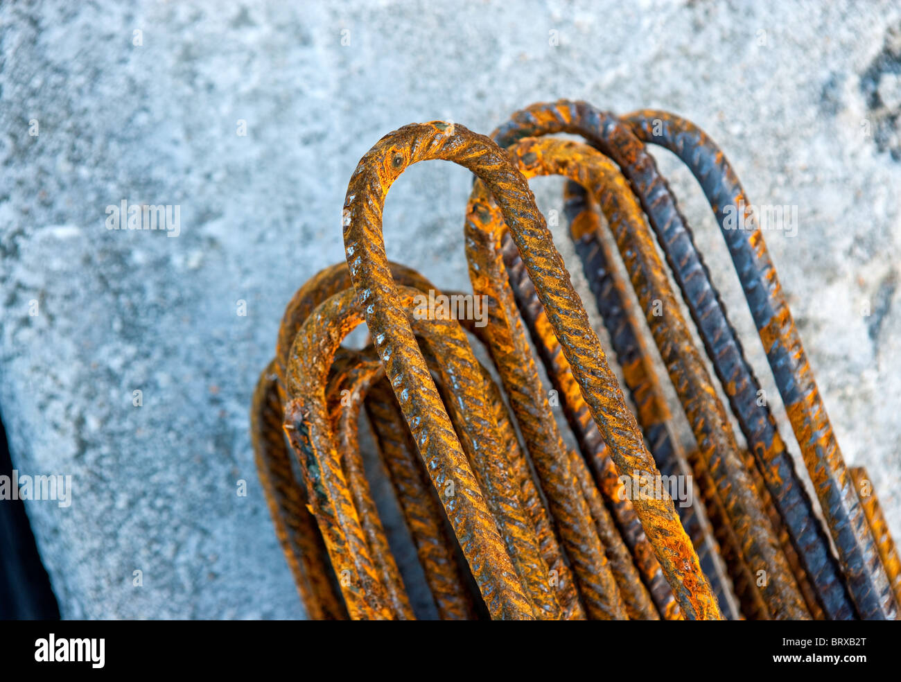 Reinforcing concrete. Pig iron, construction work. Stavanger, Rogaland ...