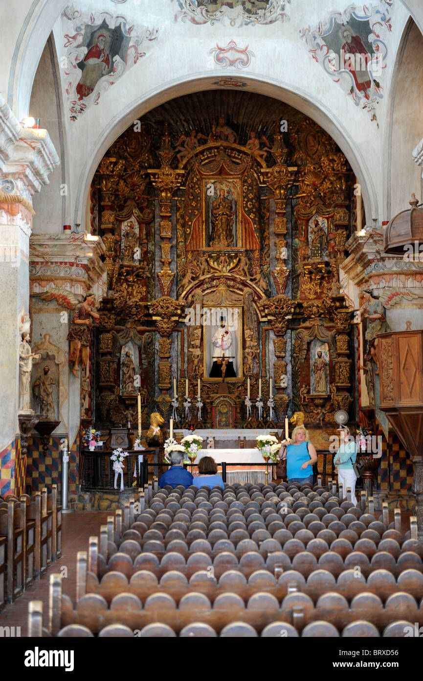 Interior of Mission San Xavier del Bac Tucson Arizona Stock Photo - Alamy