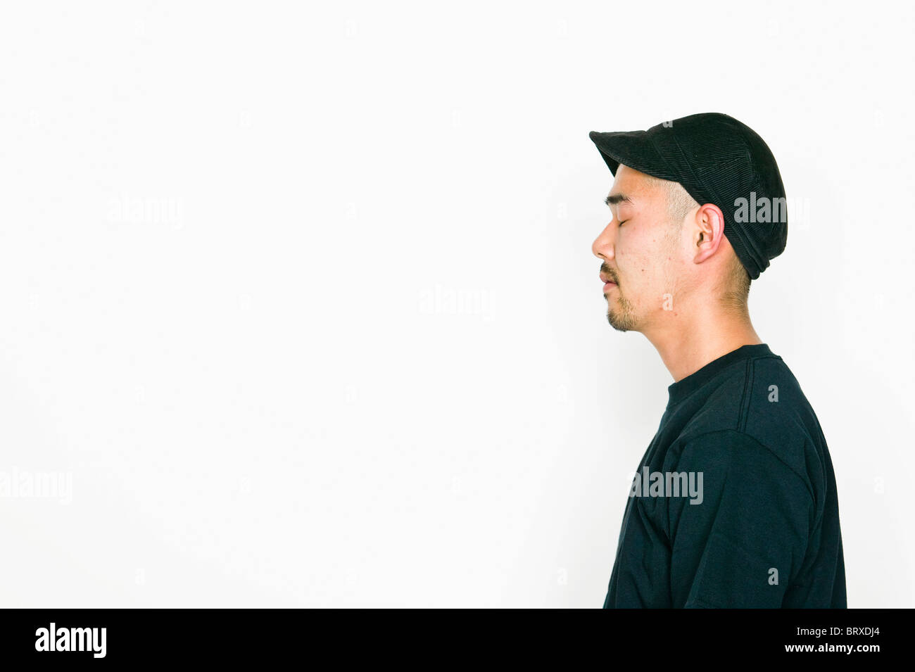 Side view serene young Cut Out Stock Images & Pictures - Alamy