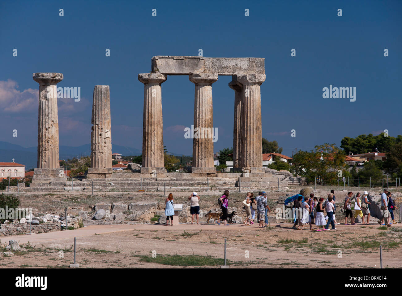 Temple of Apollo in Ancient Corinth Stock Photo - Alamy