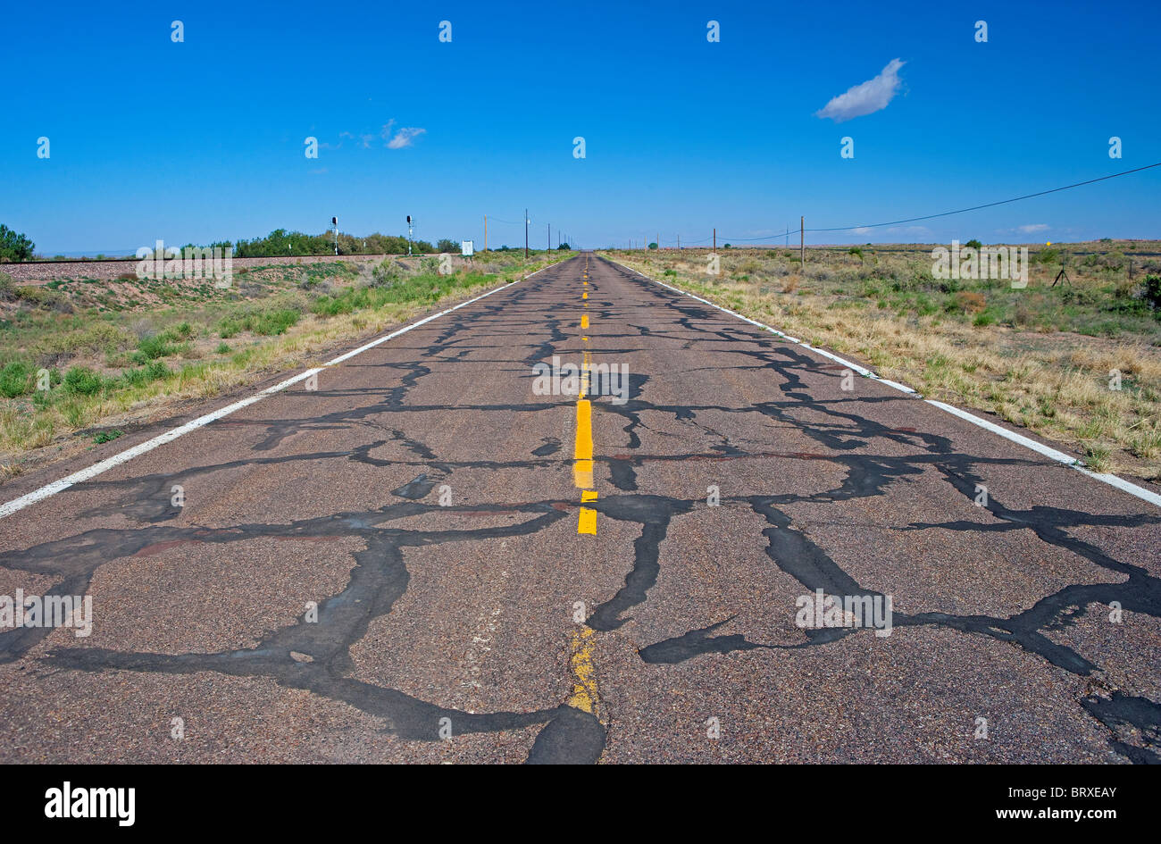 Route 66 road stretch hi-res stock photography and images - Alamy