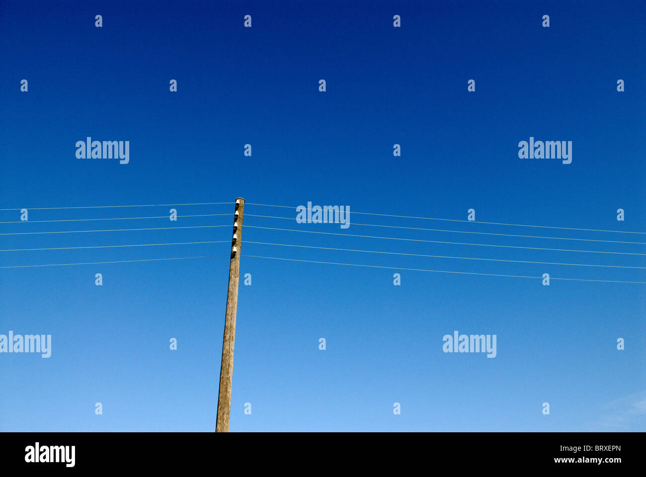PYLON WITH POWER LINES Stock Photo - Alamy