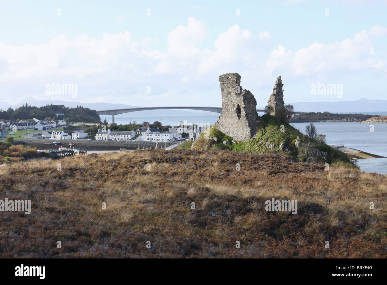 Maol Castle Skye bridge and village of Kyleakin Isle of Skye Scotland ...