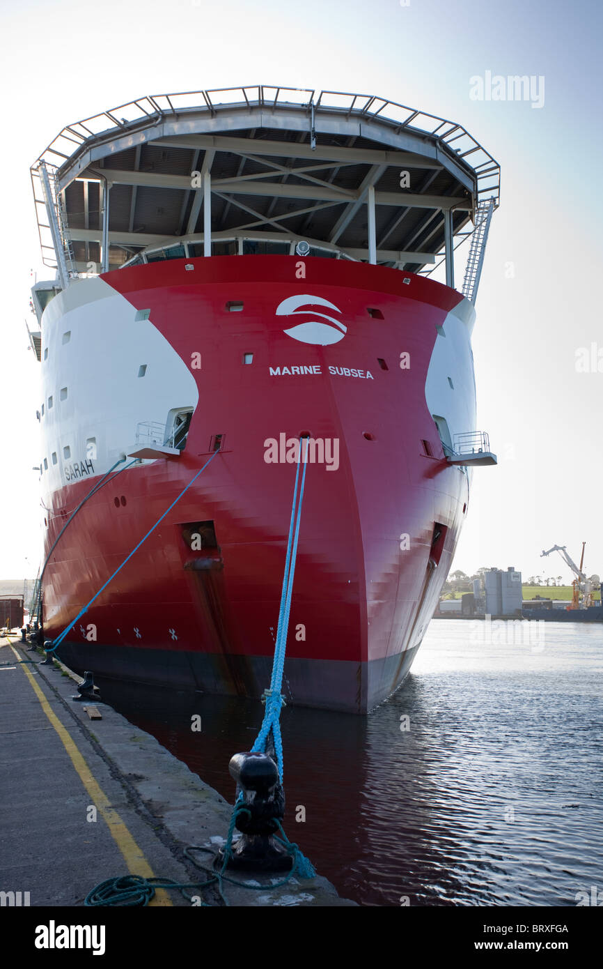 x-bow deep water well intervention vessel "Sarah" alongside quay at ...
