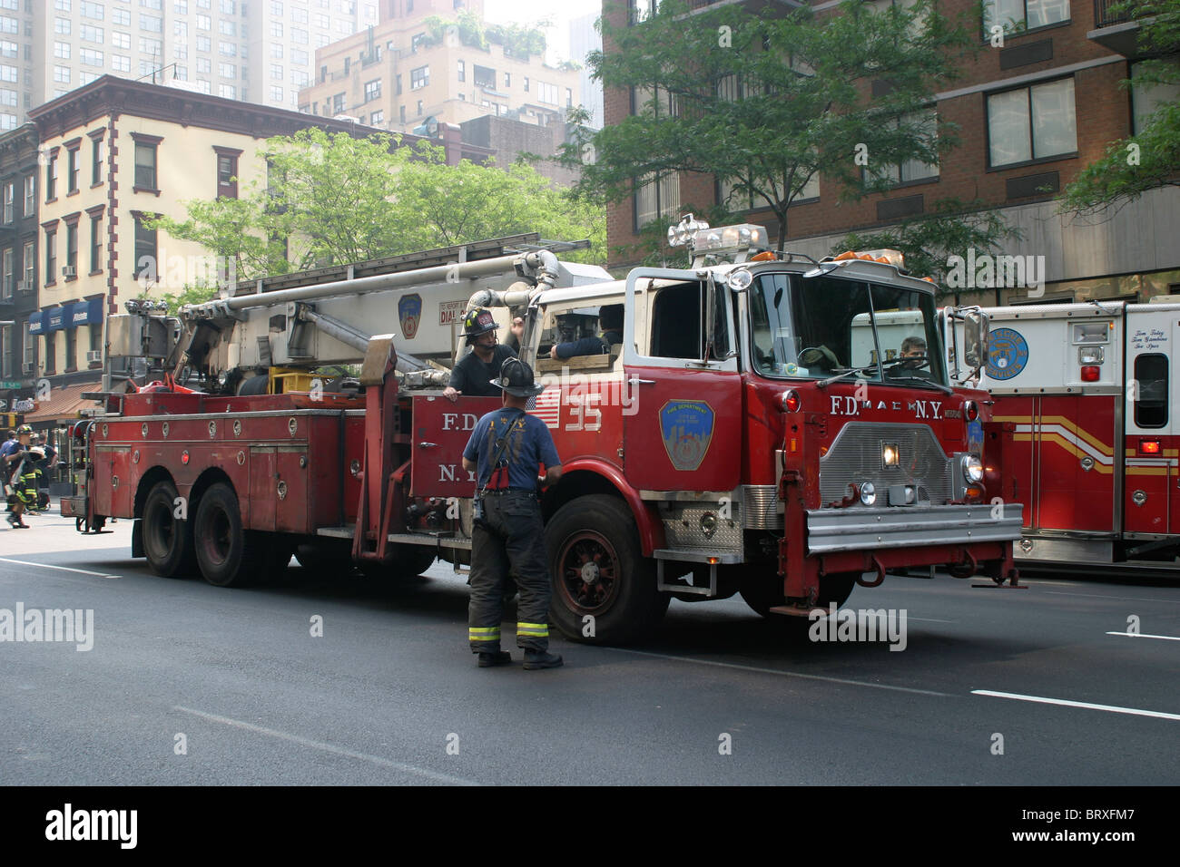 Truck 35 FDNY Stock Photo - Alamy