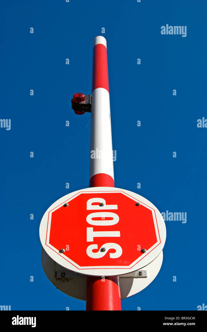 Stop sign barrier hi-res stock photography and images - Alamy