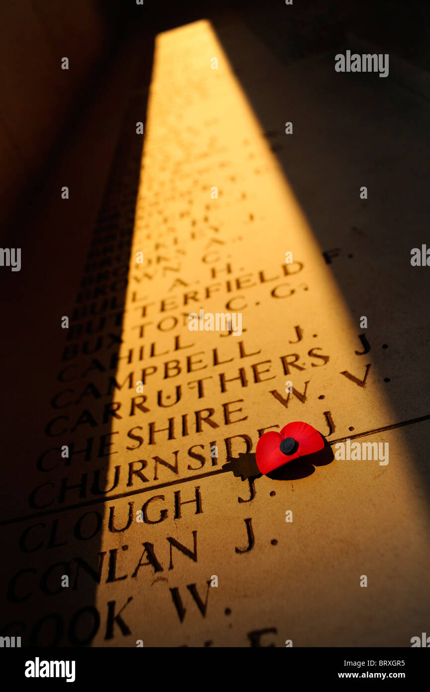 The Menin Gate, Ypres, Belgium. Commonwealth war memorial. The evening ...