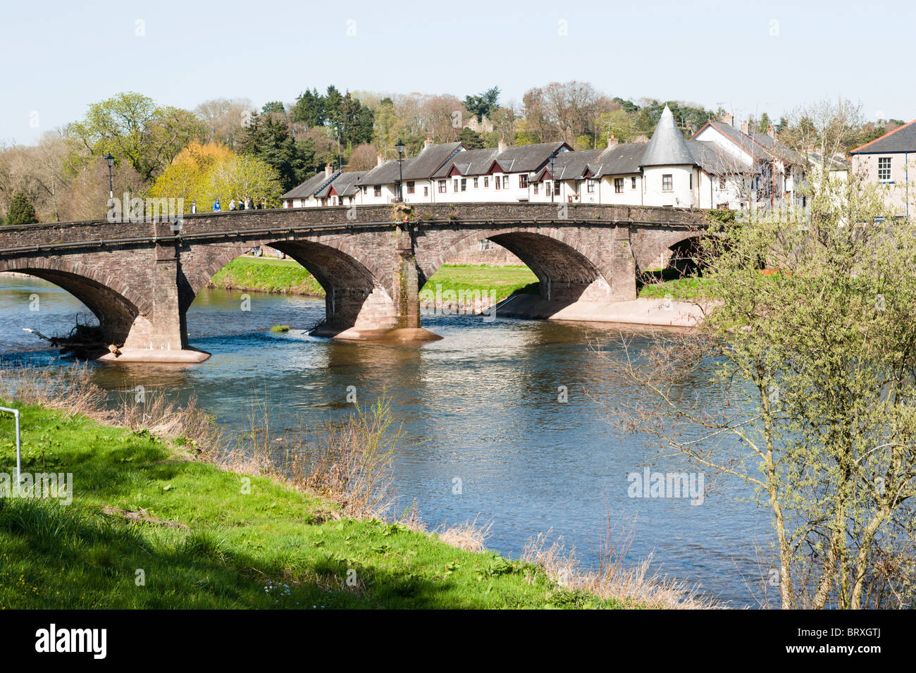 Bridge at Usk in Monmouthshire Stock Photo - Alamy