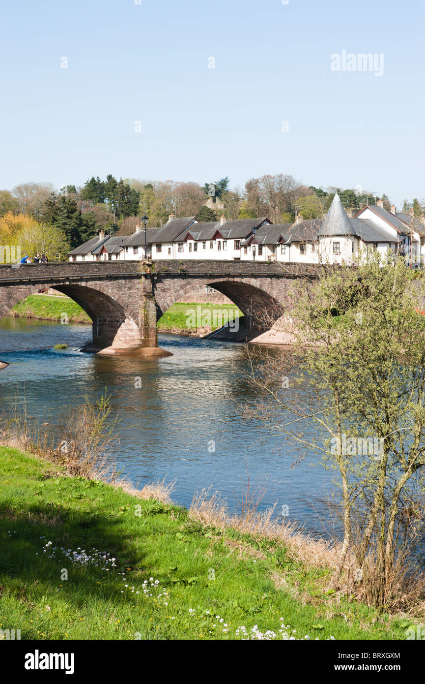 Bridge at Usk in Monmouthshire Stock Photo - Alamy