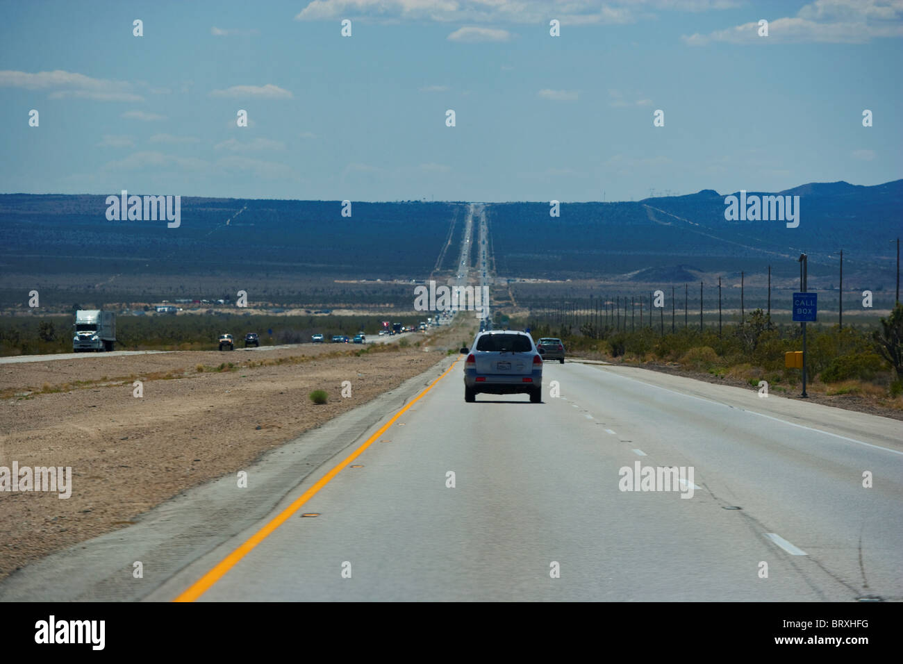 The road from Las Vegas heading south. Nevada, USA Stock Photo - Alamy
