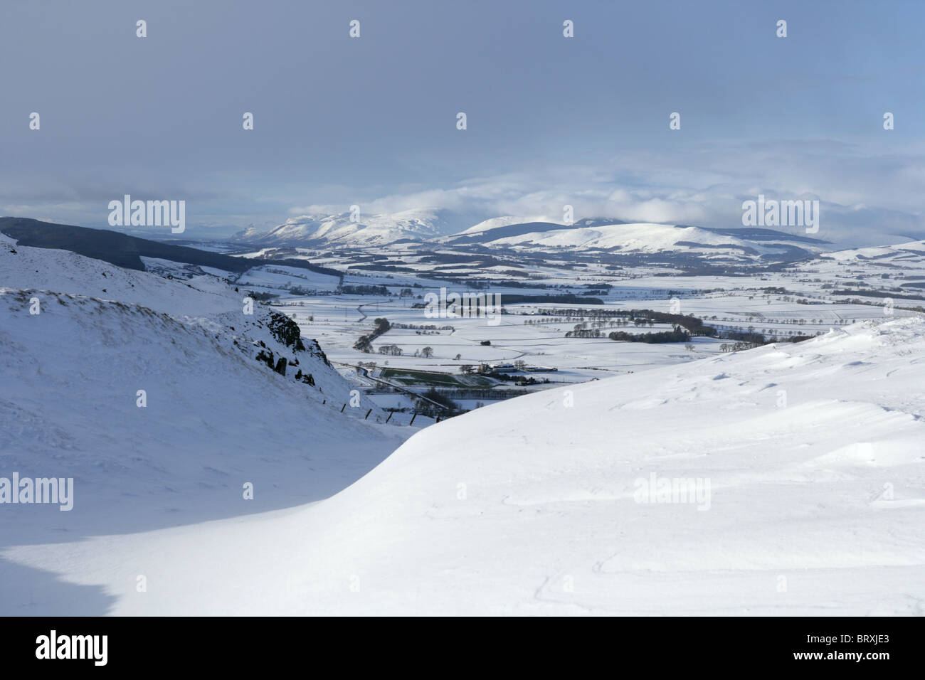 Looking towards the Ochil Hills from Benarty Hill Fife, Scotland Stock ...