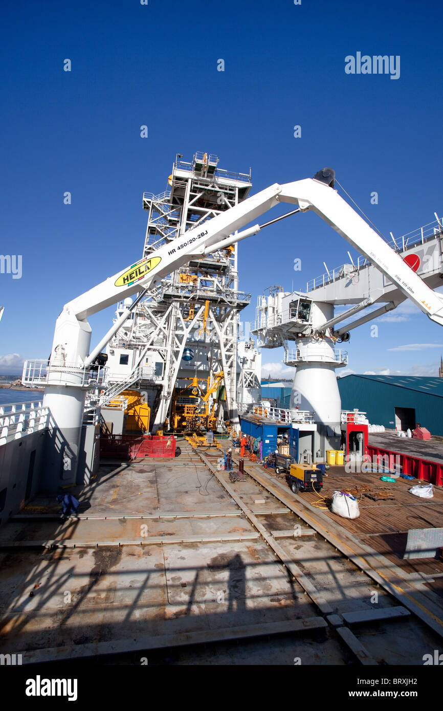 operations deck of Oilfield Intervention vessel "Sarah Stock Photo - Alamy