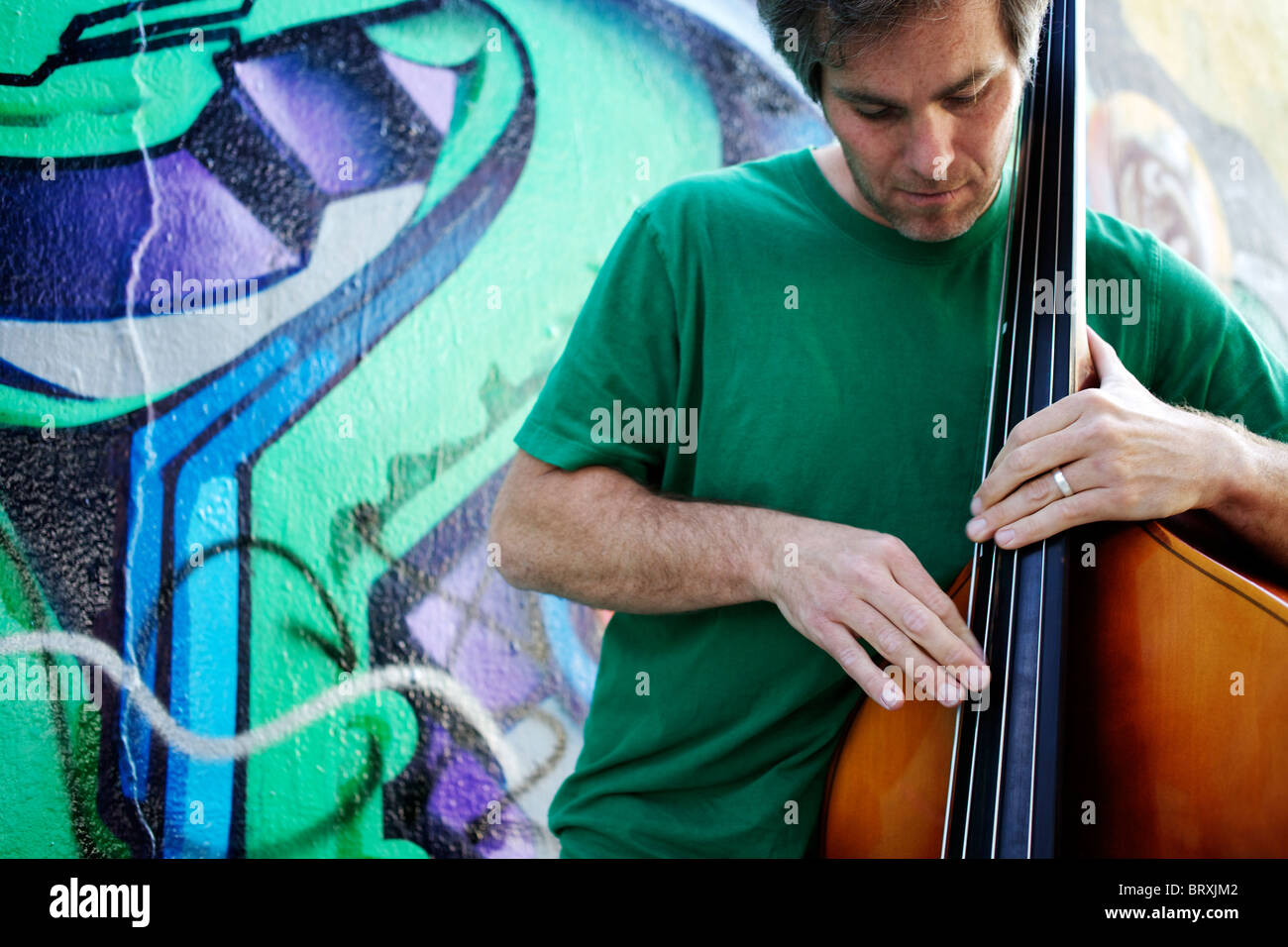 Man playing double bass hi-res stock photography and images - Alamy