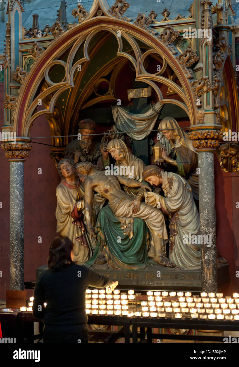 Cologne Cathedral 13th Station of the Cross, Mourning of Christ Stock ...
