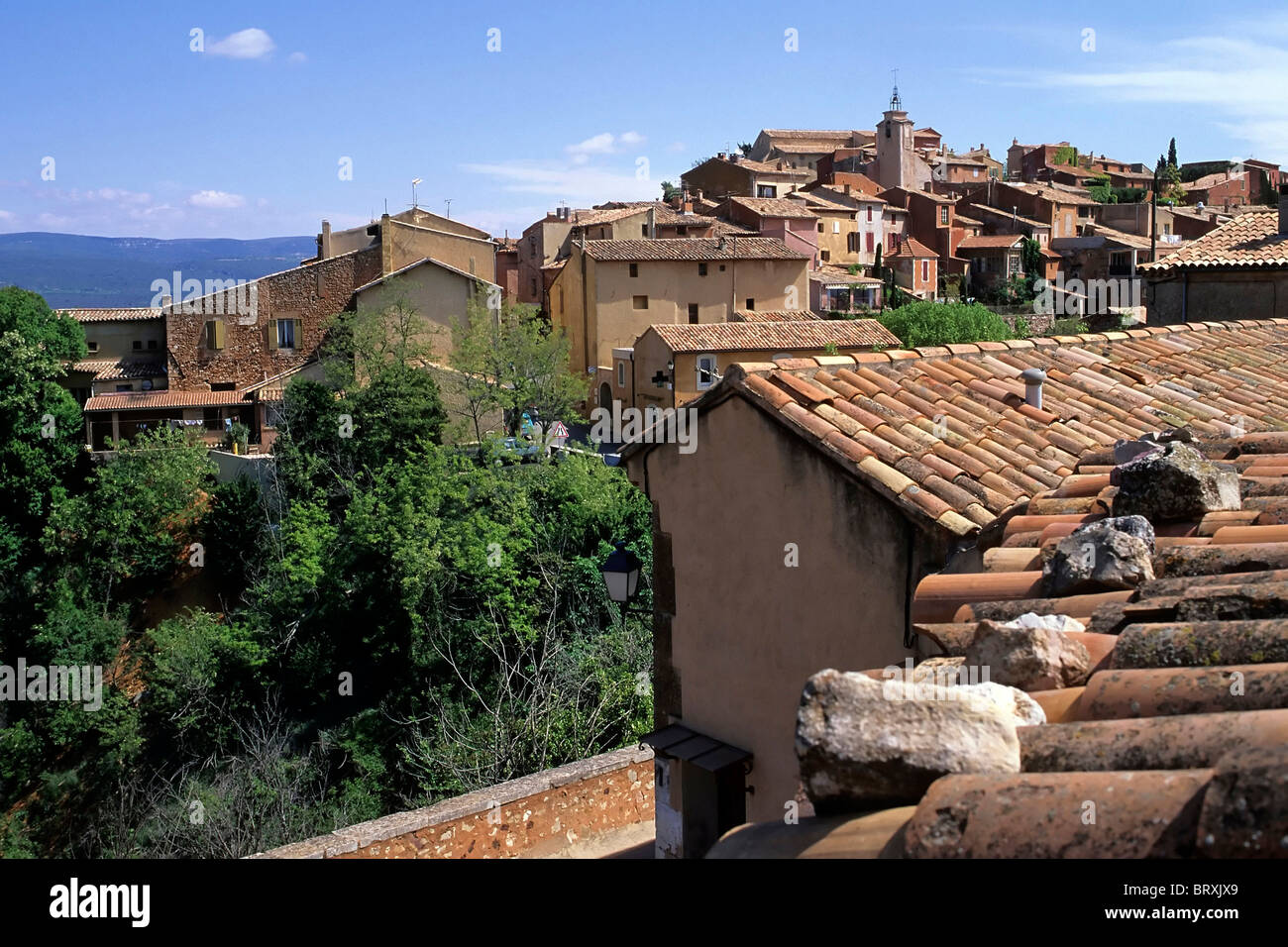 VIEW OF THE ROOFS OF A PROVENCAL VILLAGE, ONE OF THE MOST BEAUTIFUL ...