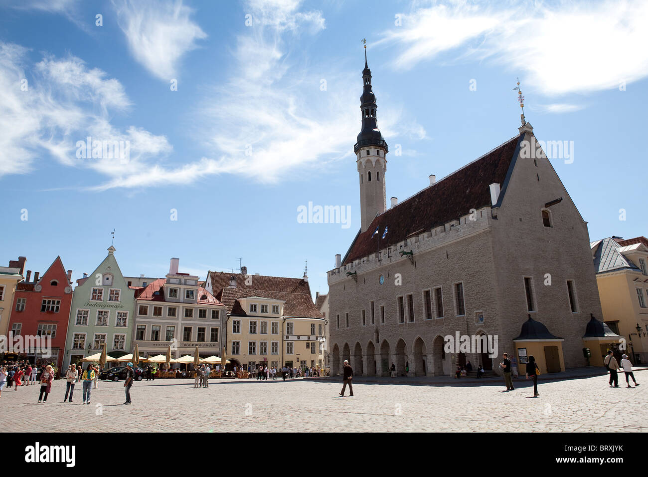Main Square Tallinn Stock Photo - Alamy