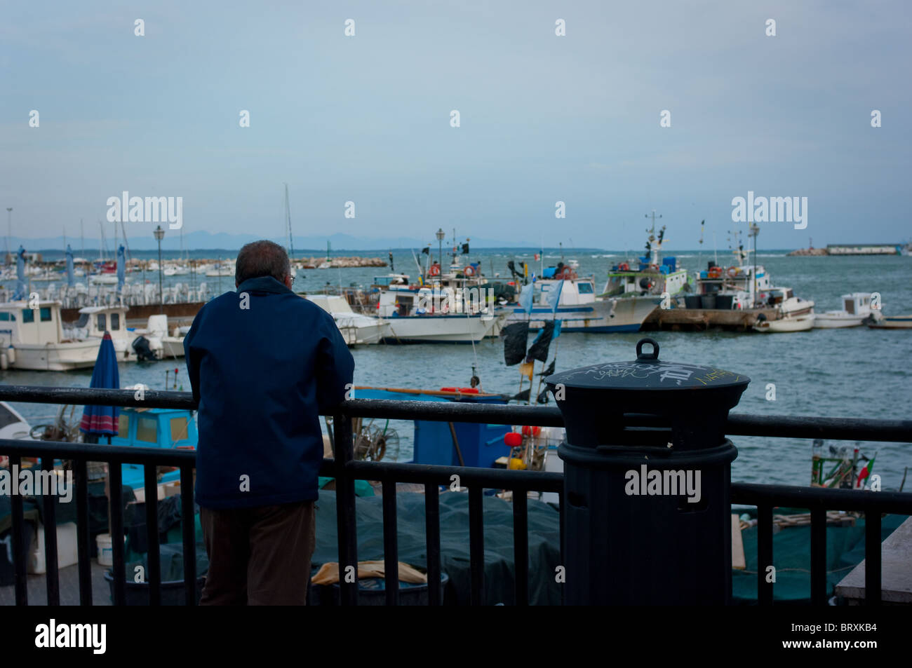 Man ocean watching sea boats hi-res stock photography and images - Alamy