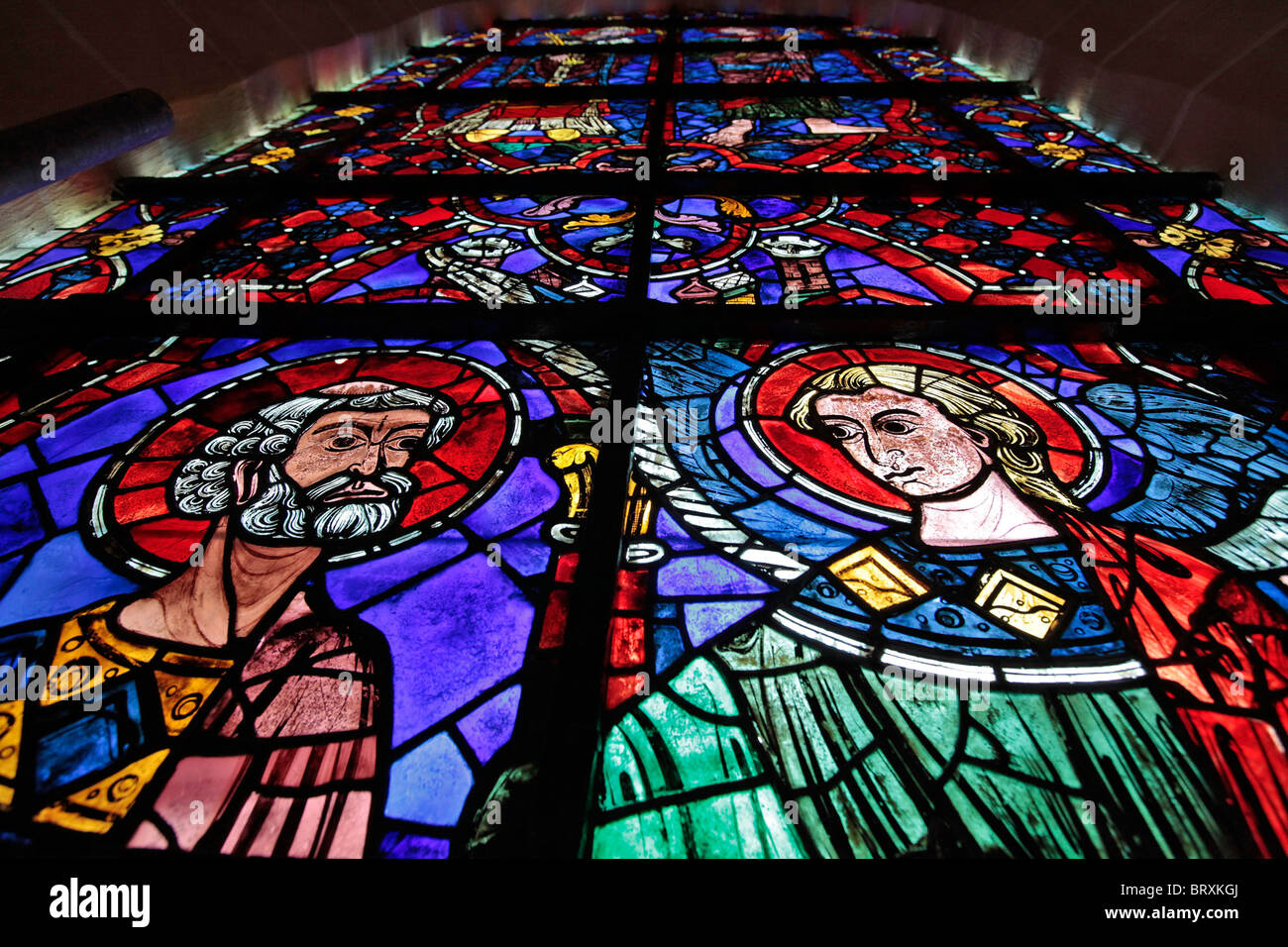 UPPER CHOIR BAY 105, THE ANGEL SAVING SAINT PETER, STAINED GLASS IN THE ...