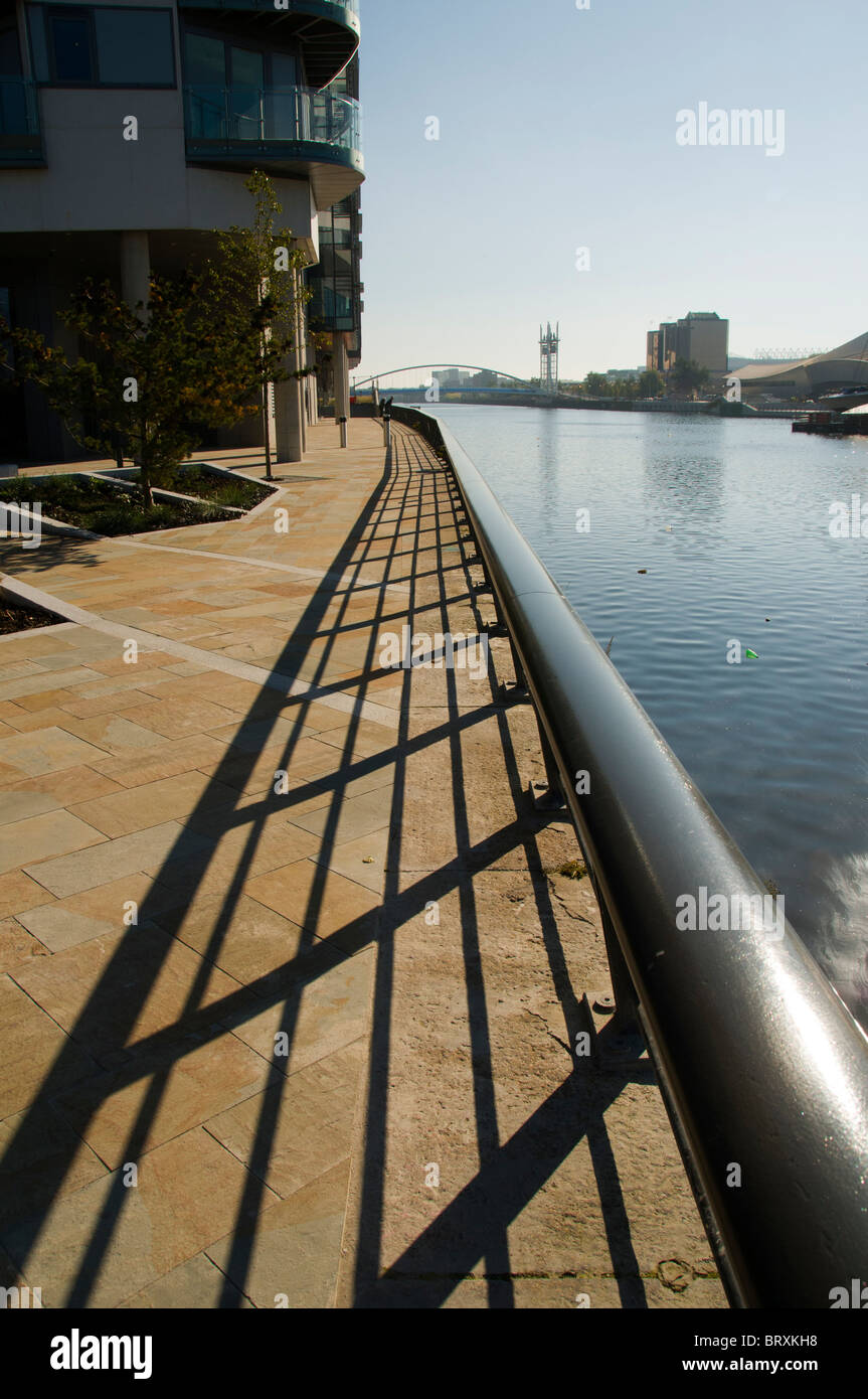 The Millennium (Lowry) Footbridge and Quay West building from the ...