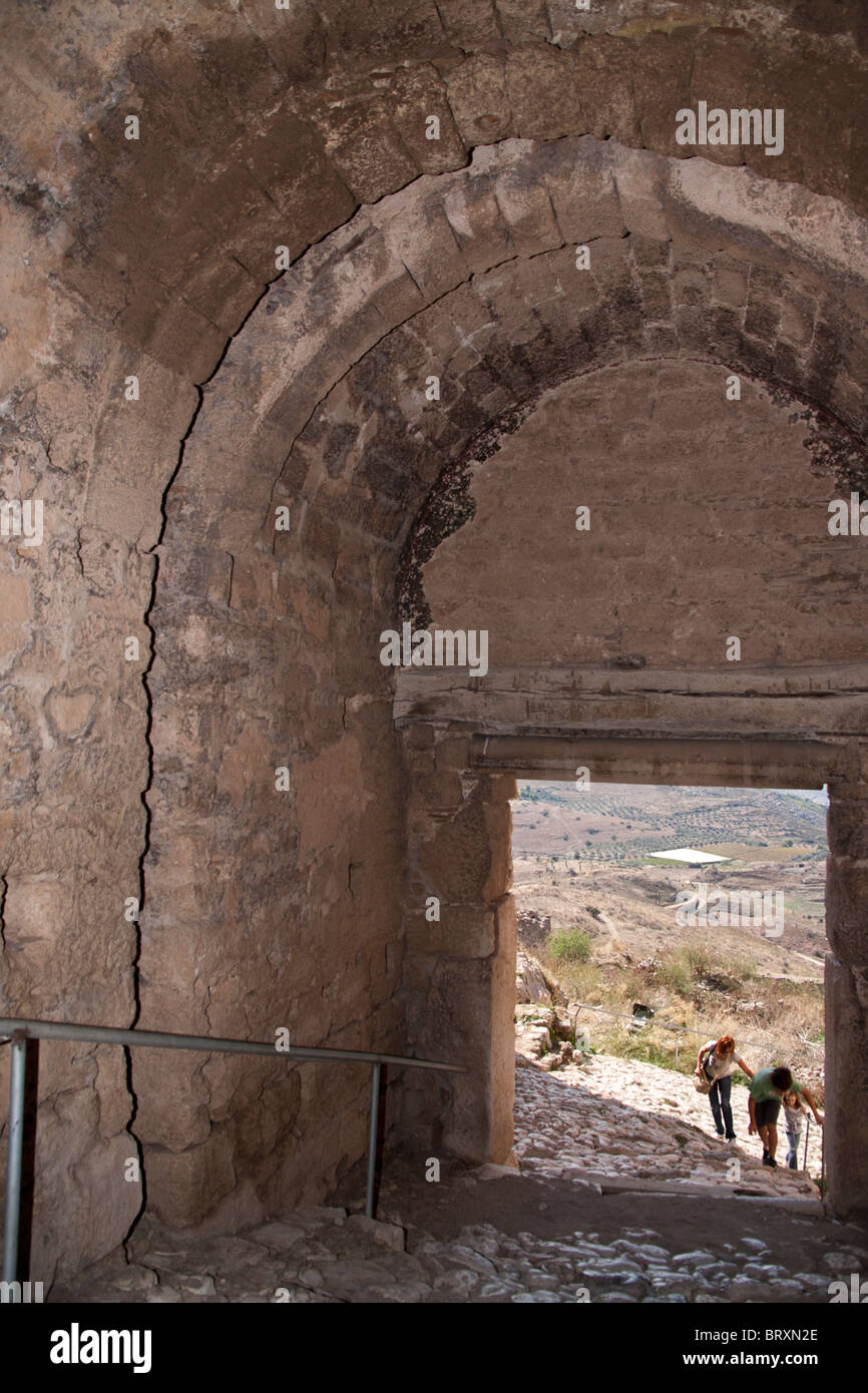 Acrocorinth fortress in Ancient Corinth Stock Photo - Alamy