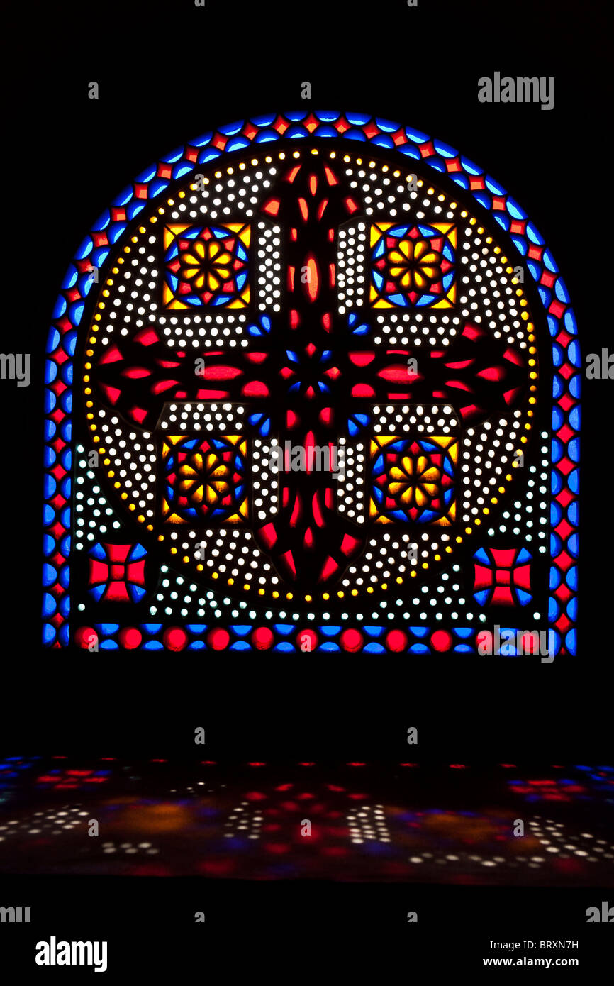 Stained glass, Saint Virgin Mary's Coptic Orthodox Church also known as ...