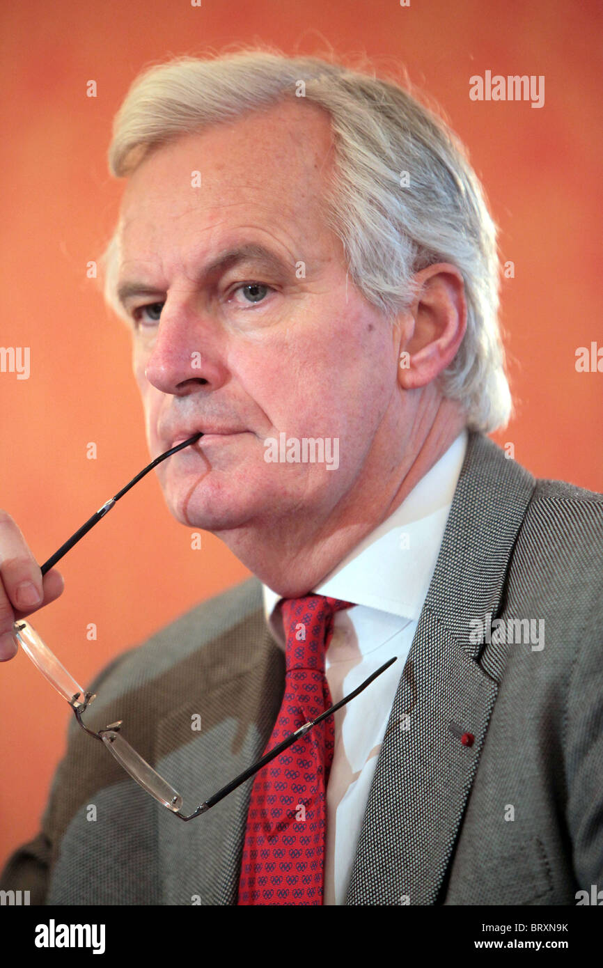 MICHEL BARNIER, EUROPEAN COMMISSIONER OF THE INTERNAL MARKET AND ...