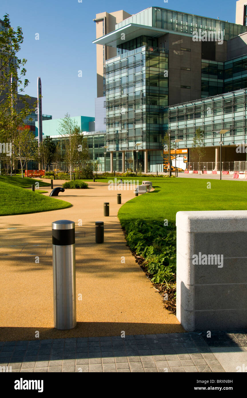 BBC Dock House building from 'The Green' area of the piazza at ...