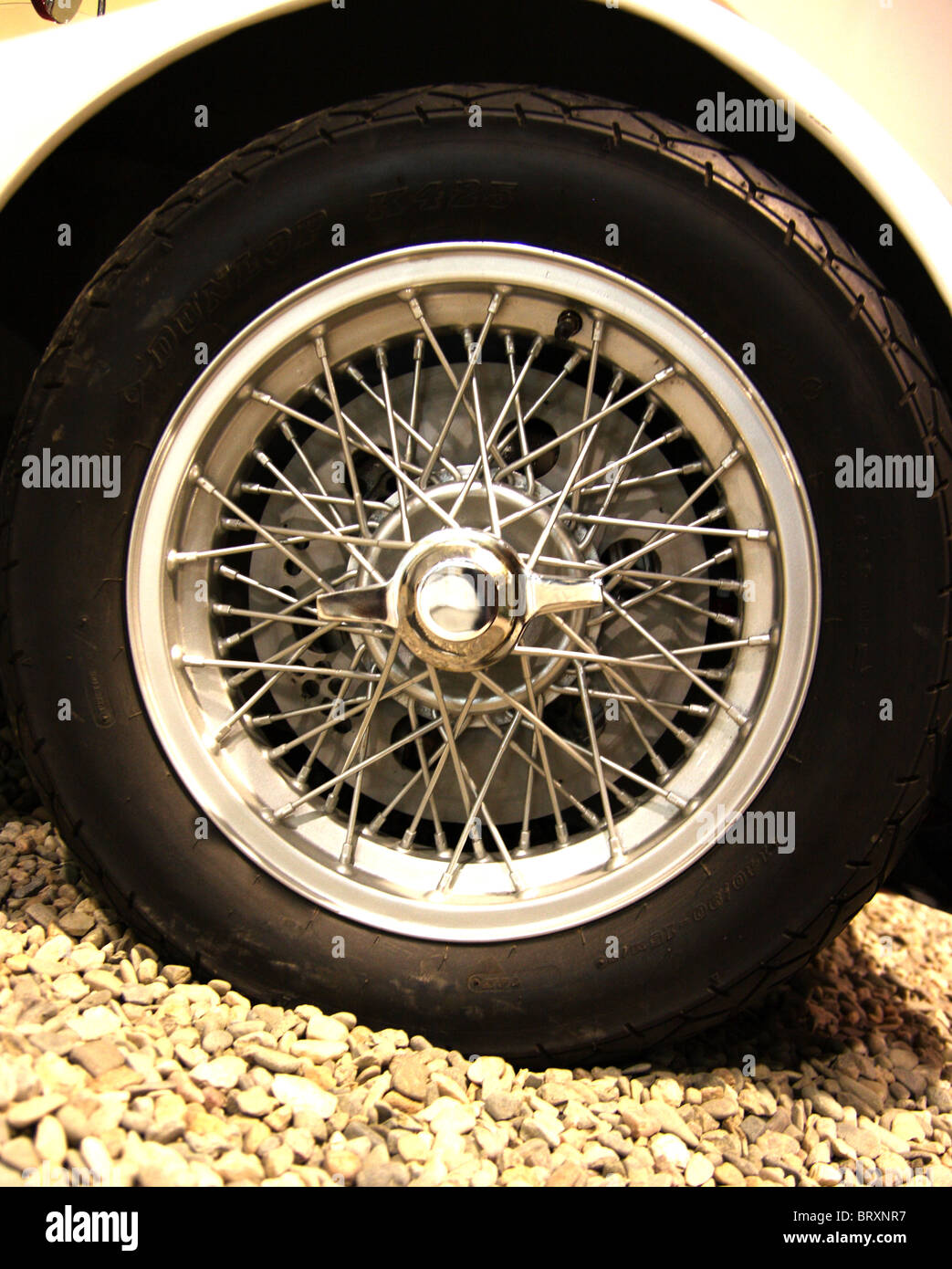 Old veteran sport car wheel with strings Stock Photo - Alamy