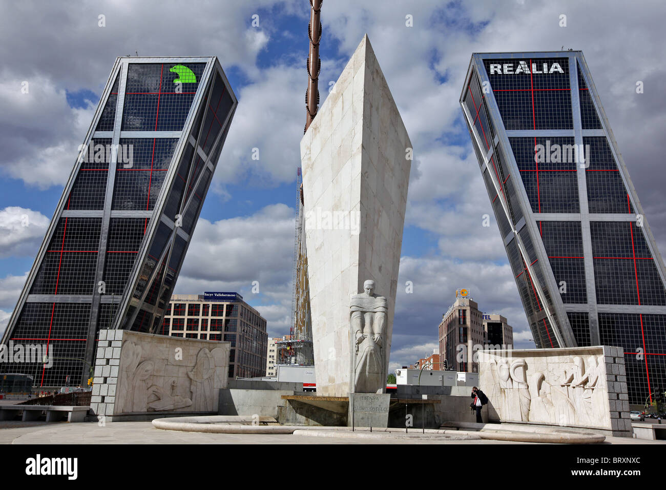PUERTA EUROPA OR GATE OF EUROPE, PLAZA CASTILLA, MADRID, SPAIN Stock ...