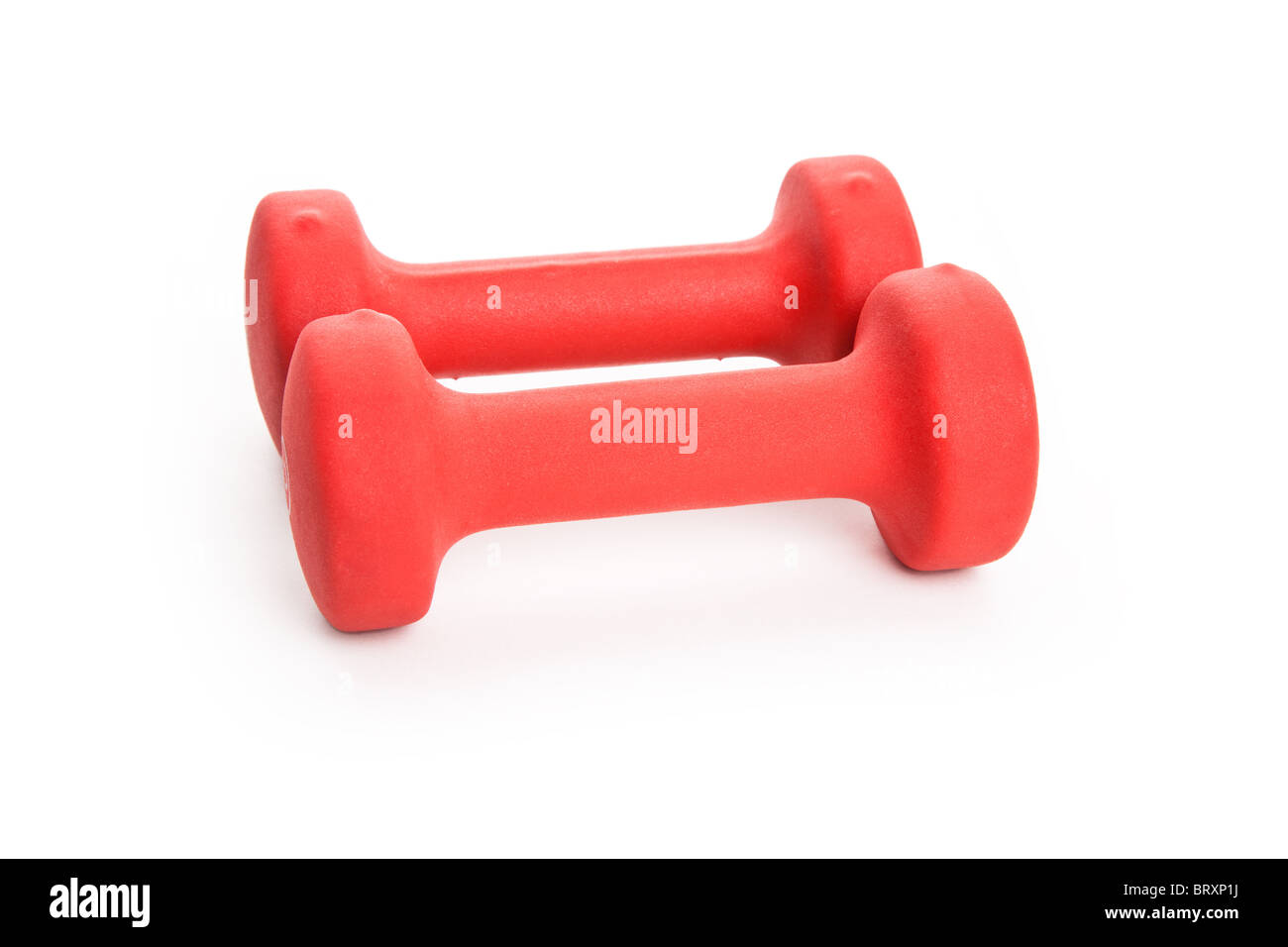 Red Dumbbell close up shot Stock Photo - Alamy