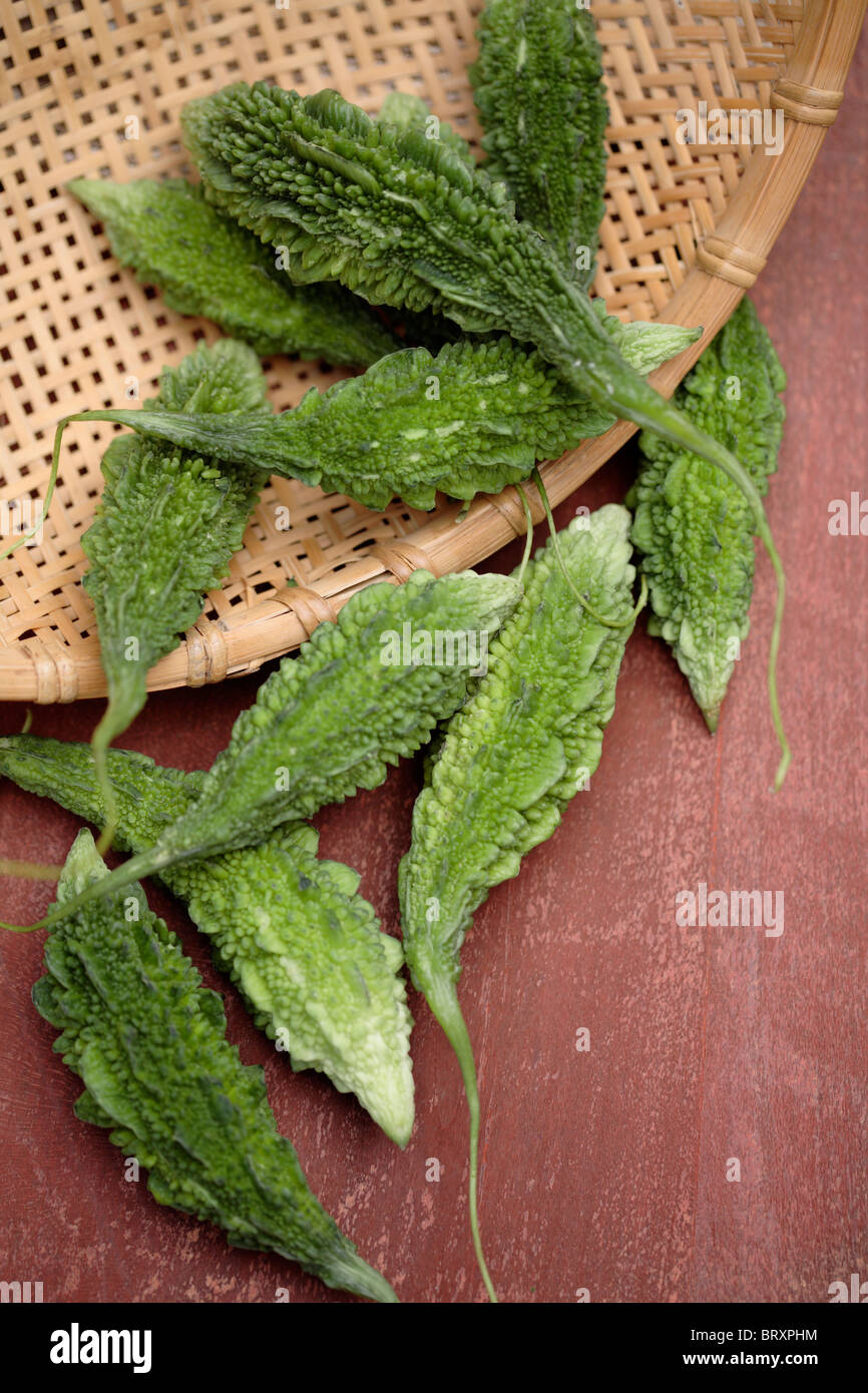 Indian bitter melon Stock Photo - Alamy
