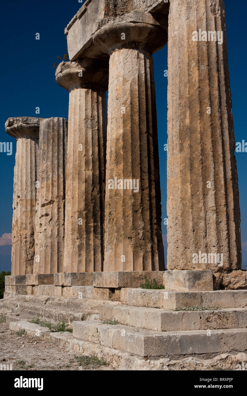 Temple of Apollo in Ancient Corinth Stock Photo - Alamy