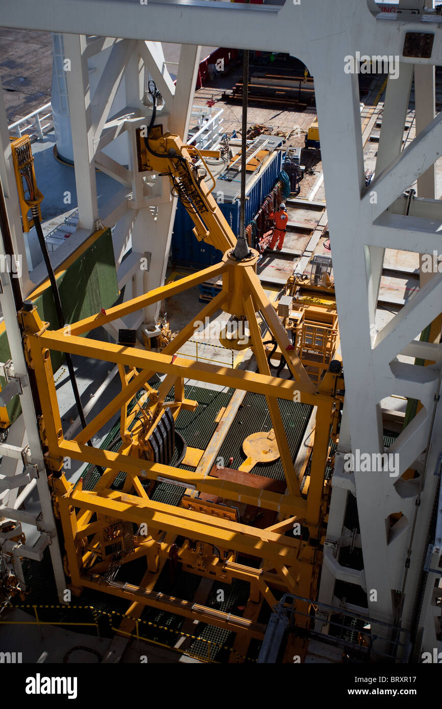 looking down on operations deck of oilfield intervention vessel "sarah ...