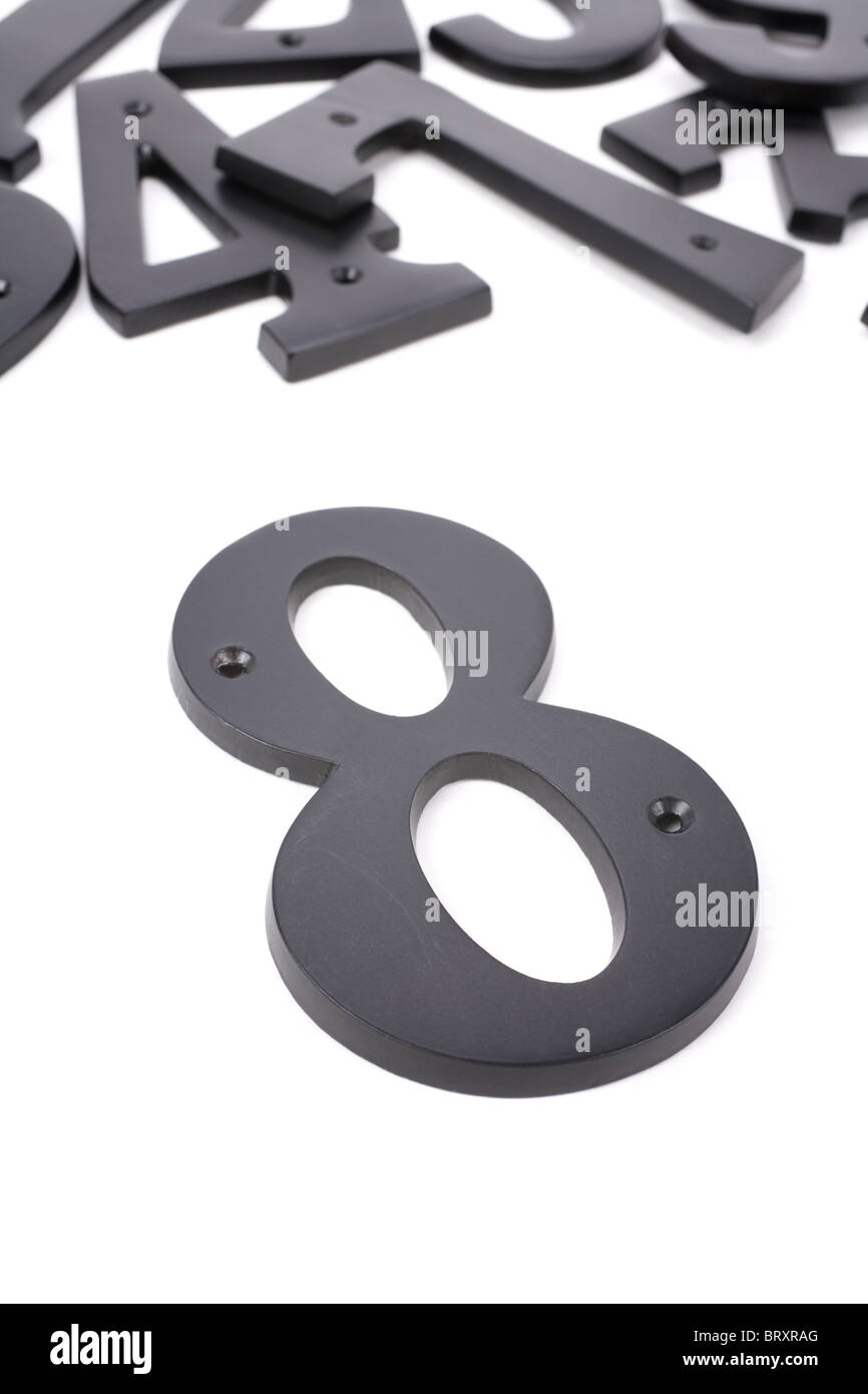 number 8 with white background Stock Photo - Alamy
