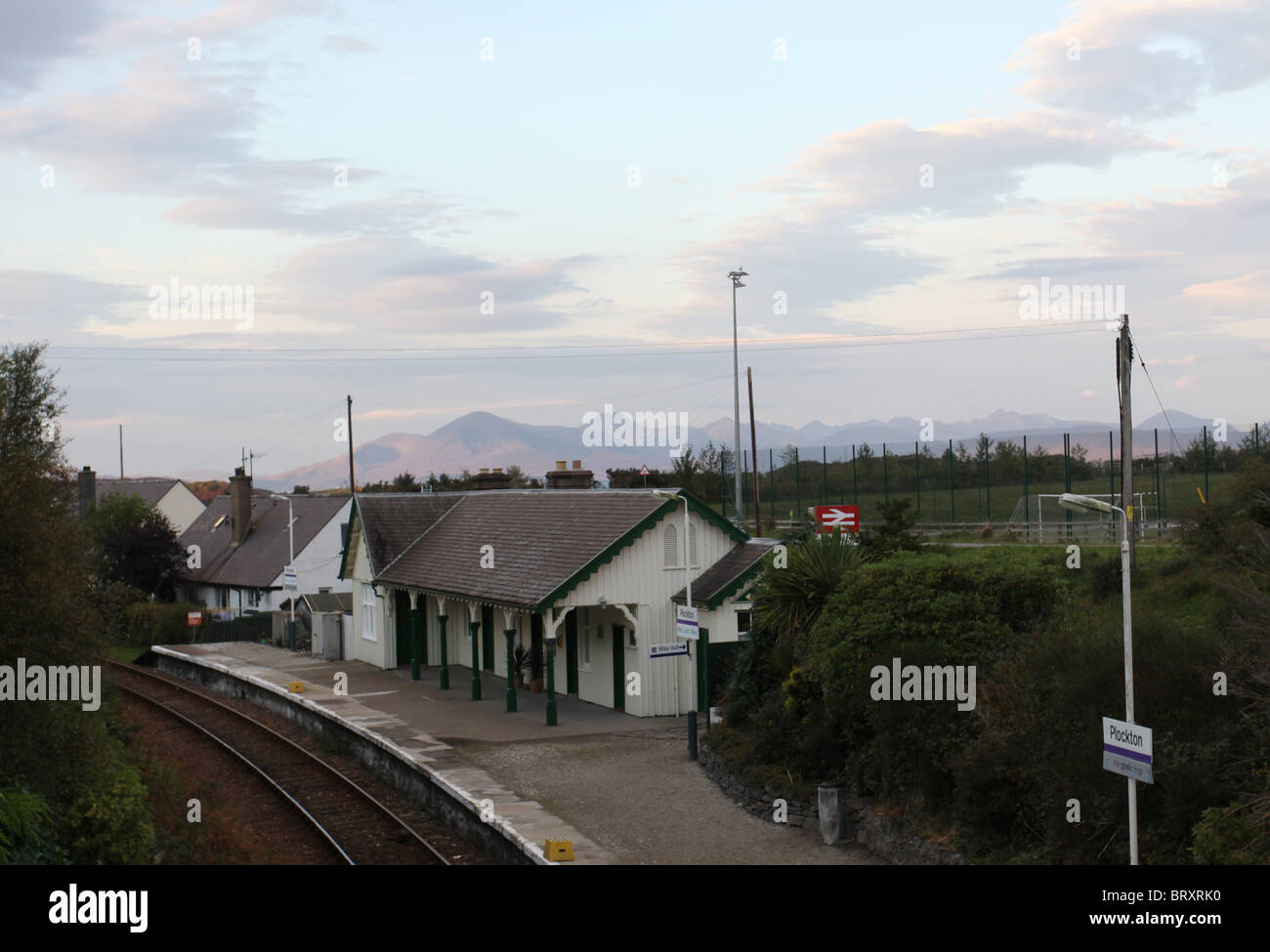 Plockton railway station and mountains of Skye Scotland October 2010 ...