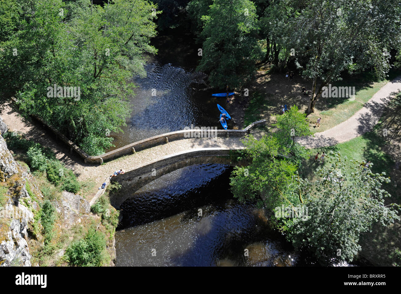 Cure river at Pierre-Perthuis,Morvan national park,Yonne,Burgundy ...