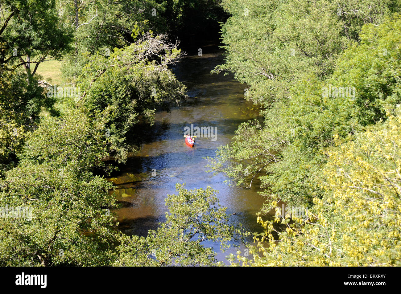 Cure river at Pierre-Perthuis,Morvan national park,Yonne,Burgundy ...