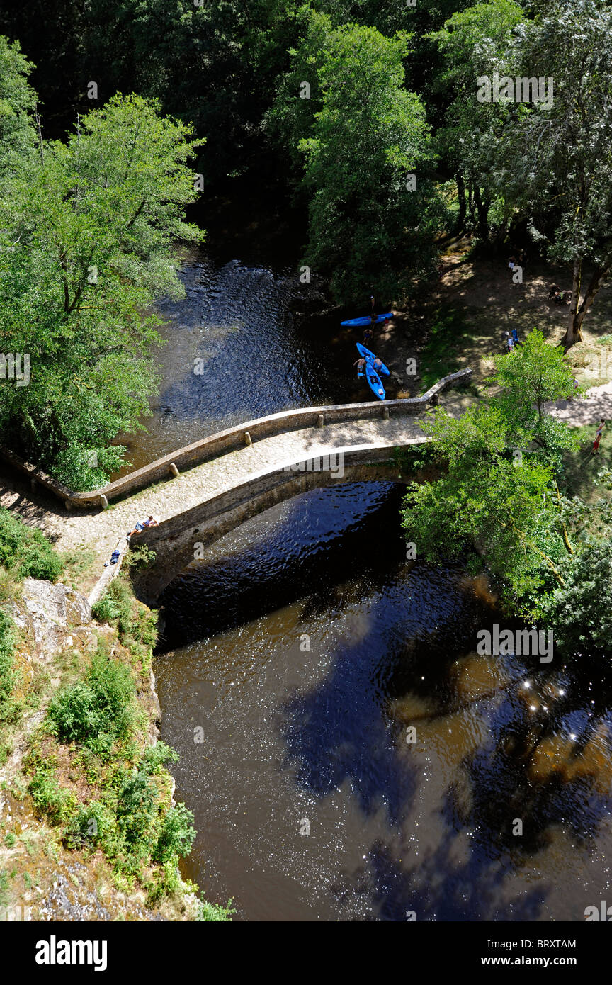 Cure river at Pierre-Perthuis,Morvan national park,Yonne,Burgundy ...