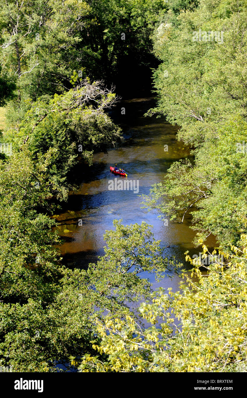 Cure river at Pierre-Perthuis,Morvan national park,Yonne,Burgundy ...