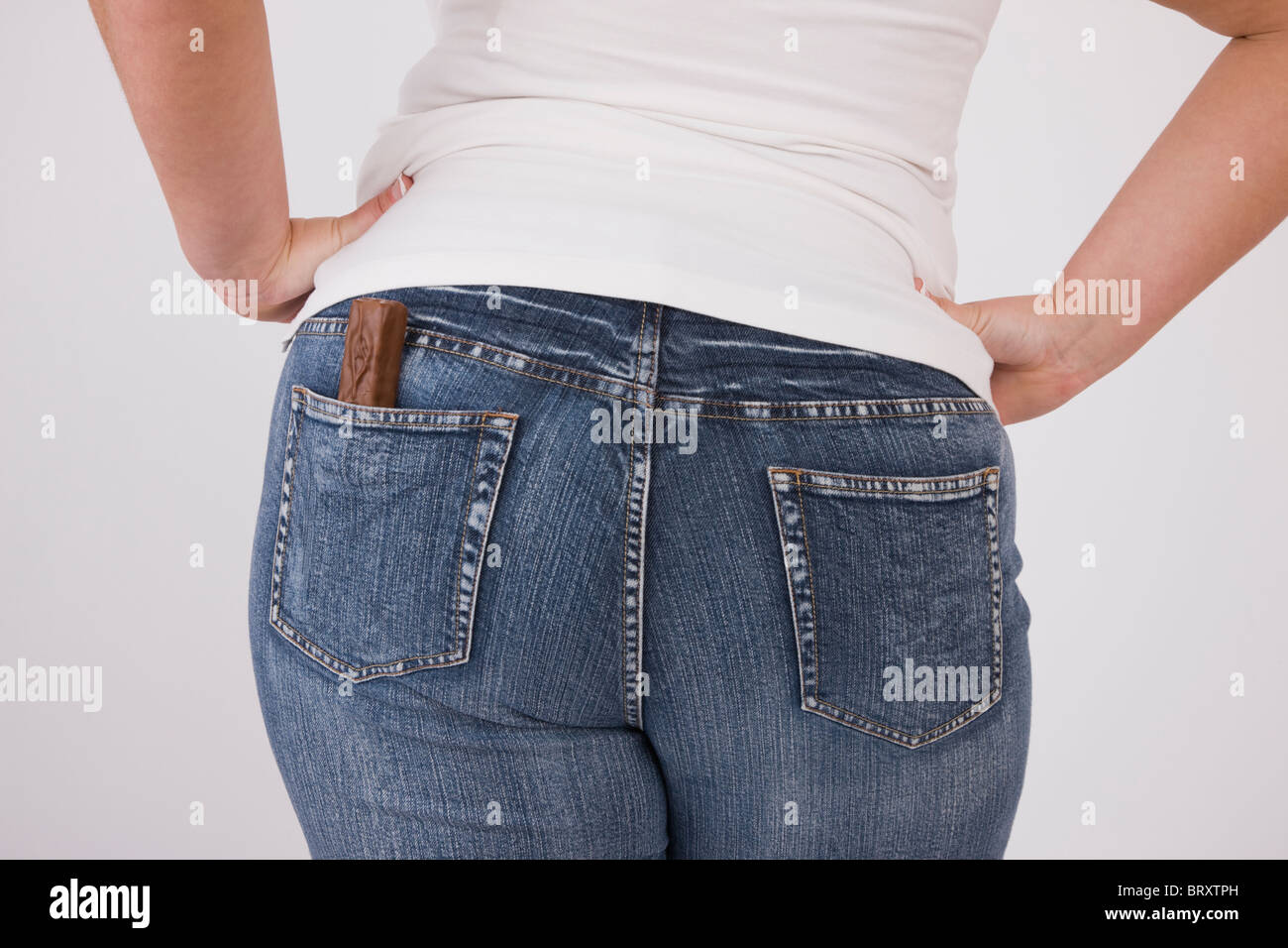 Obese woman in jeans hi-res stock photography and images - Alamy