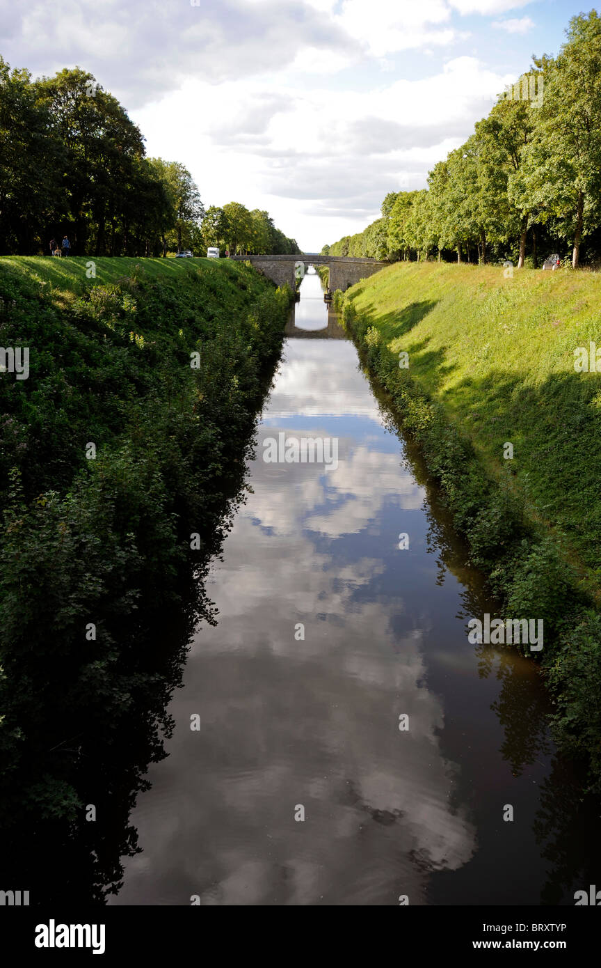 Nivernais canal at Corbigny,Morvan national park,Nievre,Burgundy,France ...