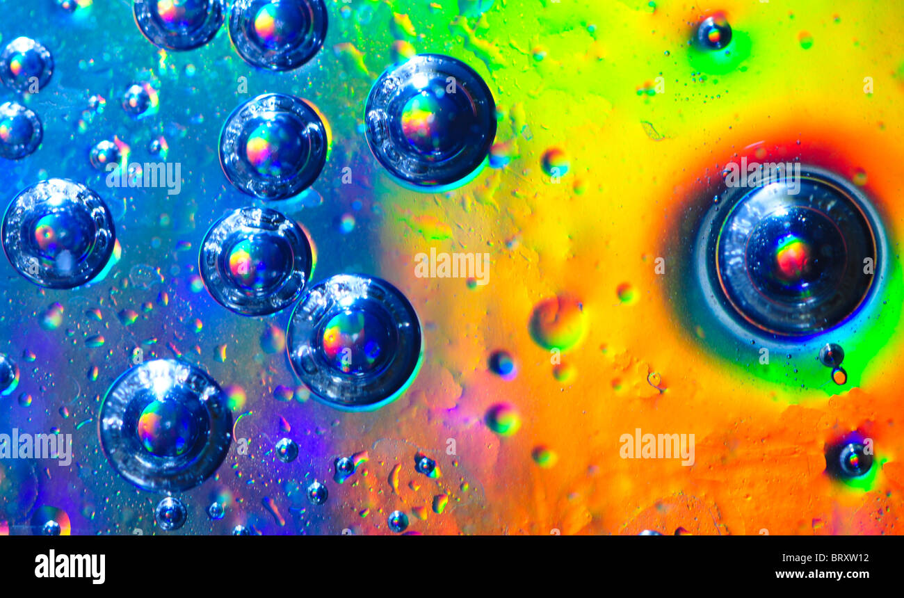 Oil and water abstract art Stock Photo - Alamy