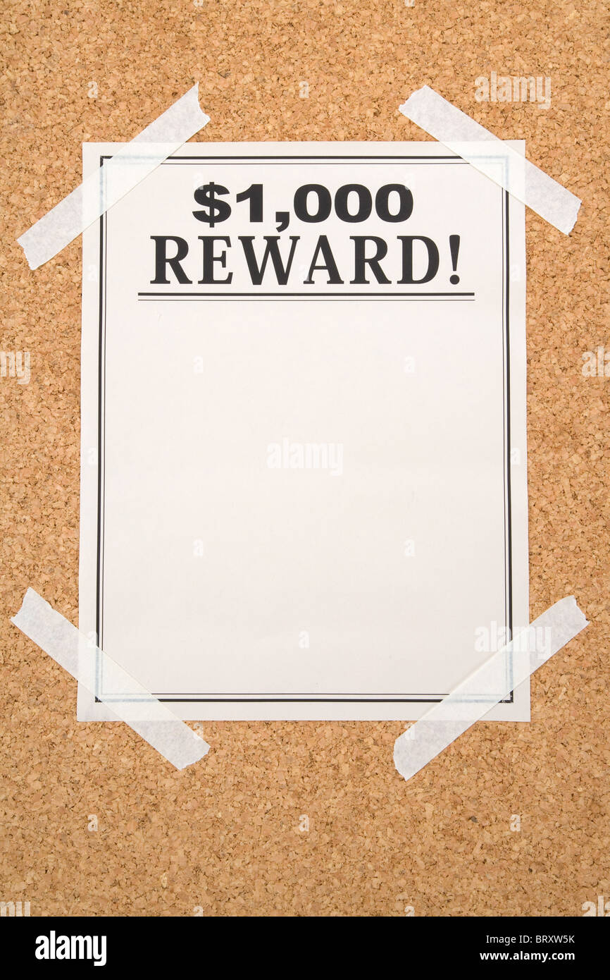 Reward poster hi-res stock photography and images - Alamy