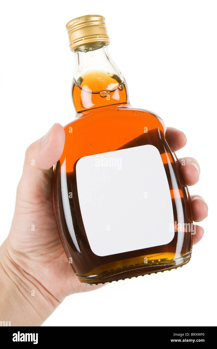 Hard Liquor Bottle with white background Stock Photo - Alamy
